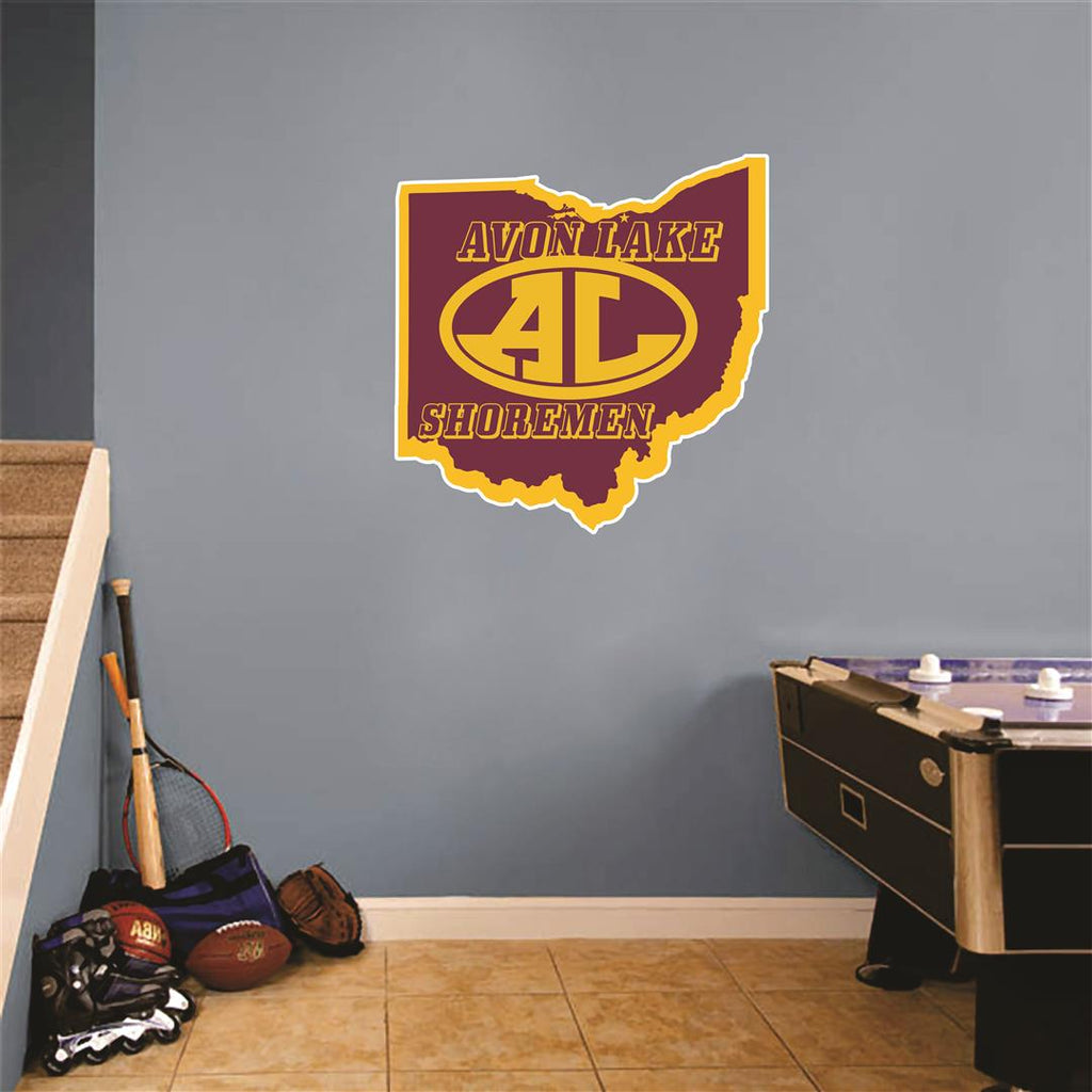Avon Lake Ohio Map Wall Mascot™ Version 1 – Graffiti Wearhouse
