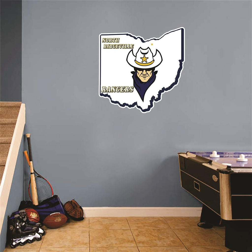 North Ridgeville Ohio Map Wall Mascot™ Version 2 – Graffiti Wearhouse